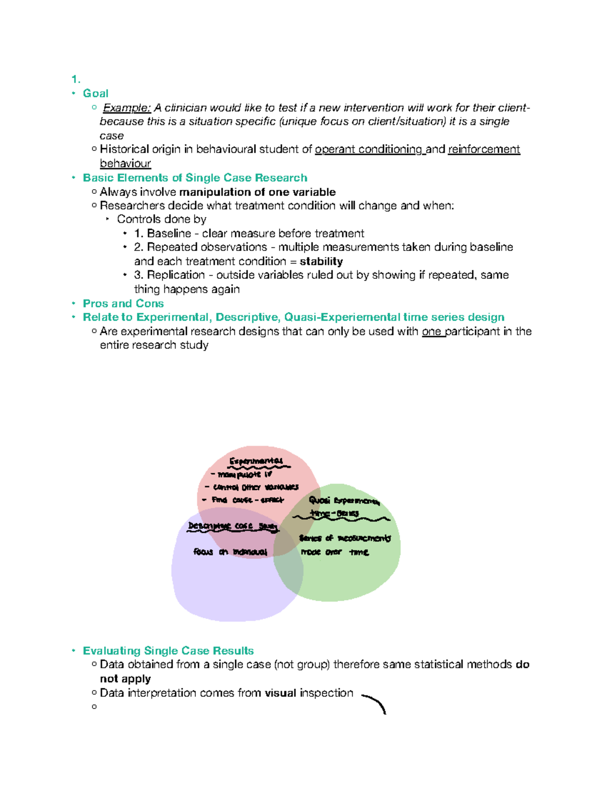 CHP-14 Single CASE Experimental Research Design - 1. Goal Example: A ...