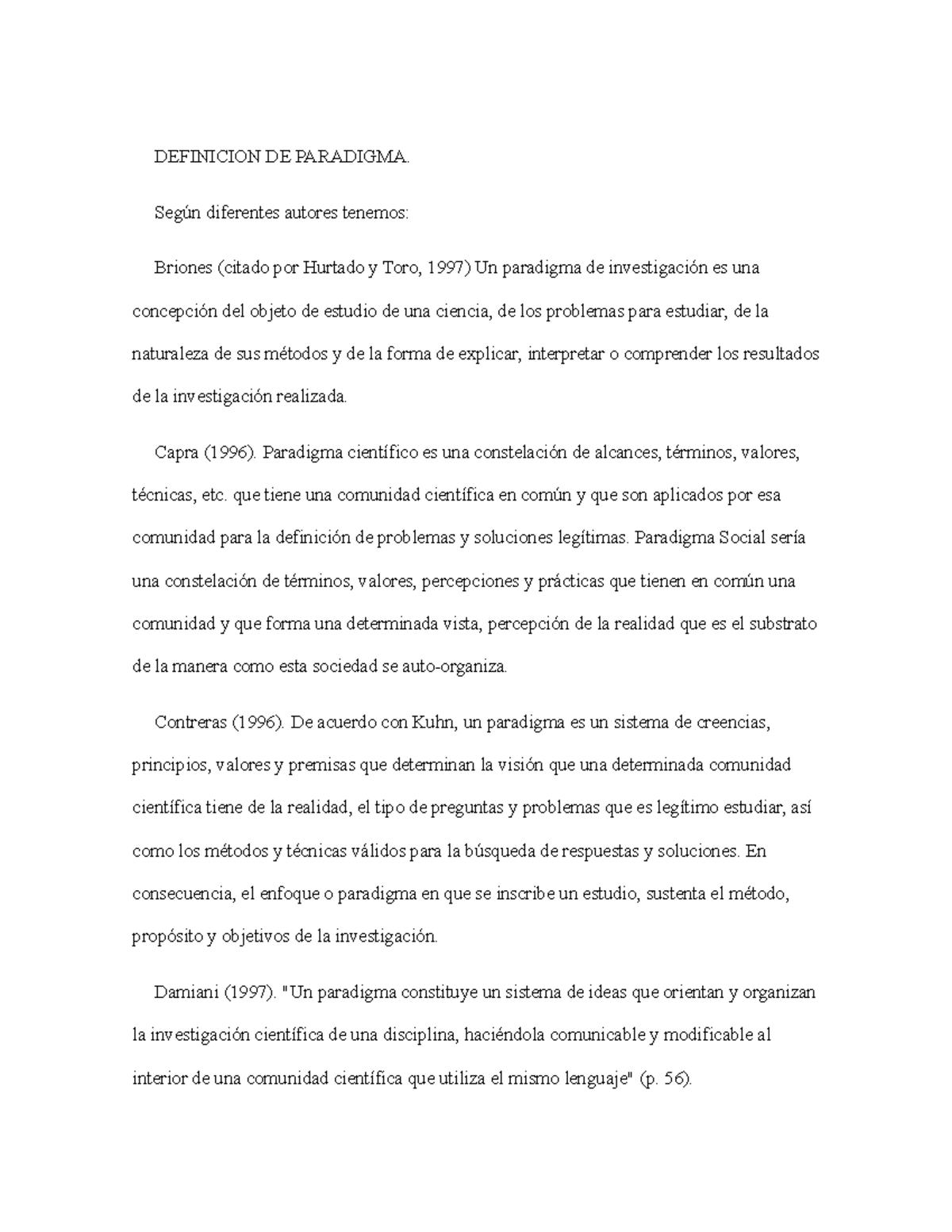 Definicion DE Paradigma - DEFINICION DE PARADIGMA. Según diferentes ...