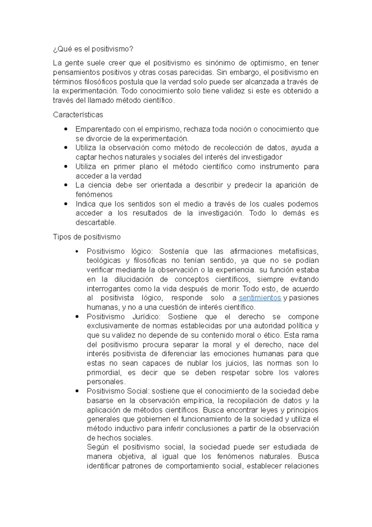 Filosofias pos positivistas - ¿Qué es el positivismo? La gente suele creer que el positivismo es ...
