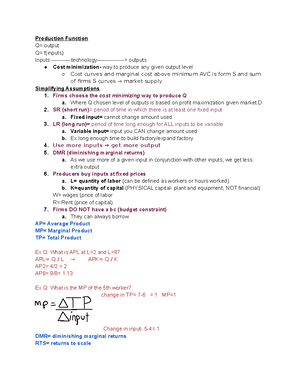 Micro unit 4 study guide - Cost Curves ATC gets closer and closer to AVC, but NEVER crosses ATC ...