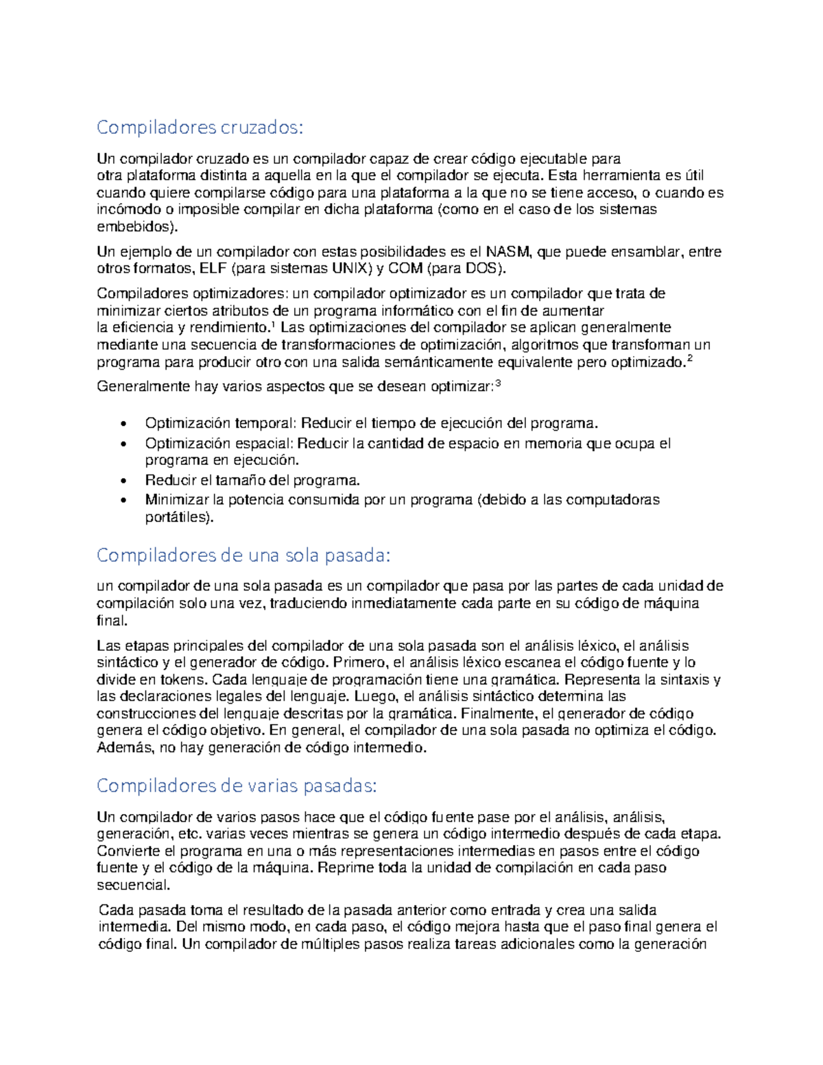 Tipos de Compiladores y sus Caracteristicas - Compiladores cruzados: Un ...