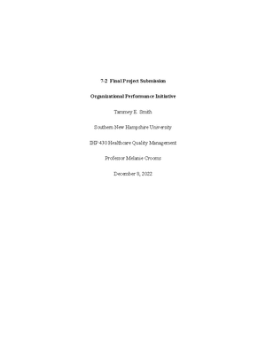 8-2 final project - 8-2 Final Project Submission: Organizational ...