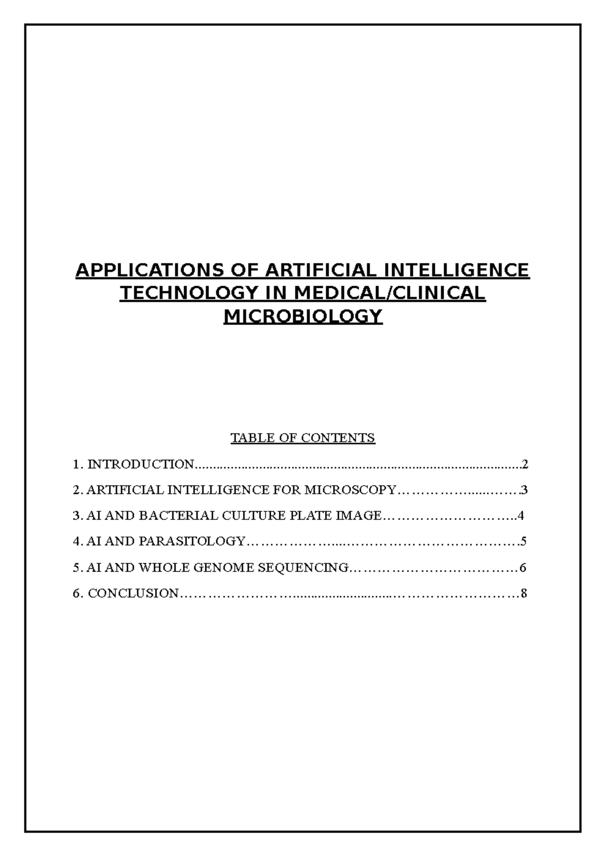 Applications OF AI IN Medical or Clinical Microbiology - APPLICATIONS ...