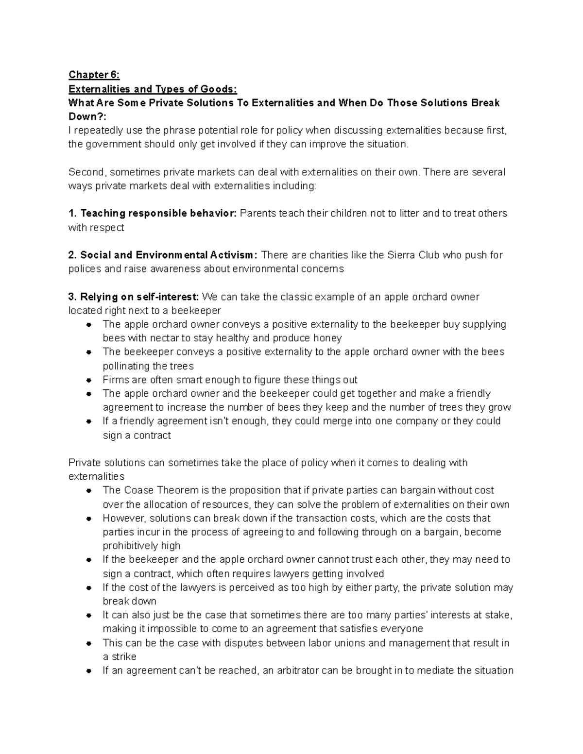 Microeconomics Chapter 6 Externalities and Types of Part III - Chapter ...