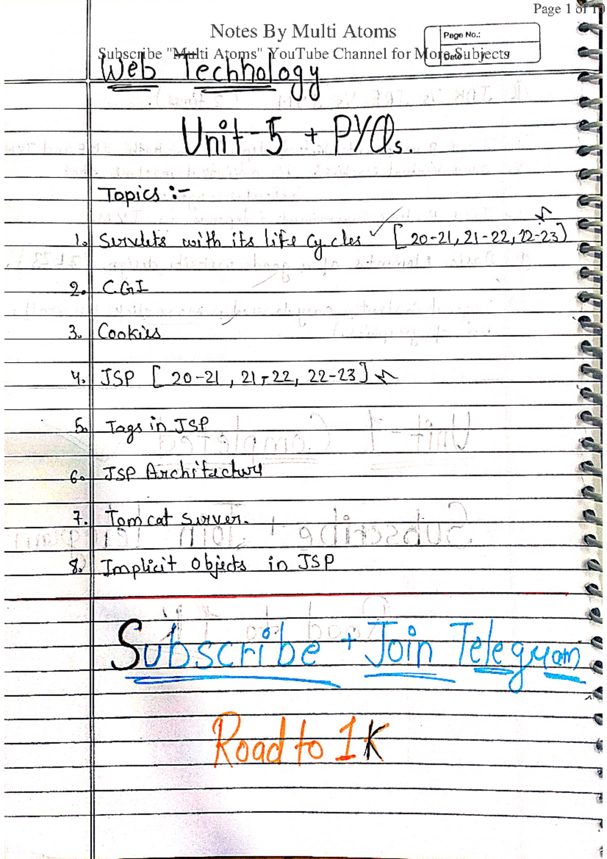 Web-Tech-Unit-5-by-Multi-Atoms - B.tech - Notes By Multi Atoms Notes By ...