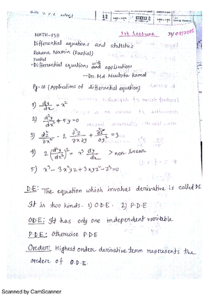 ODE PDE Nazma Parvin Mam All Lectures - Differential Equations and ...