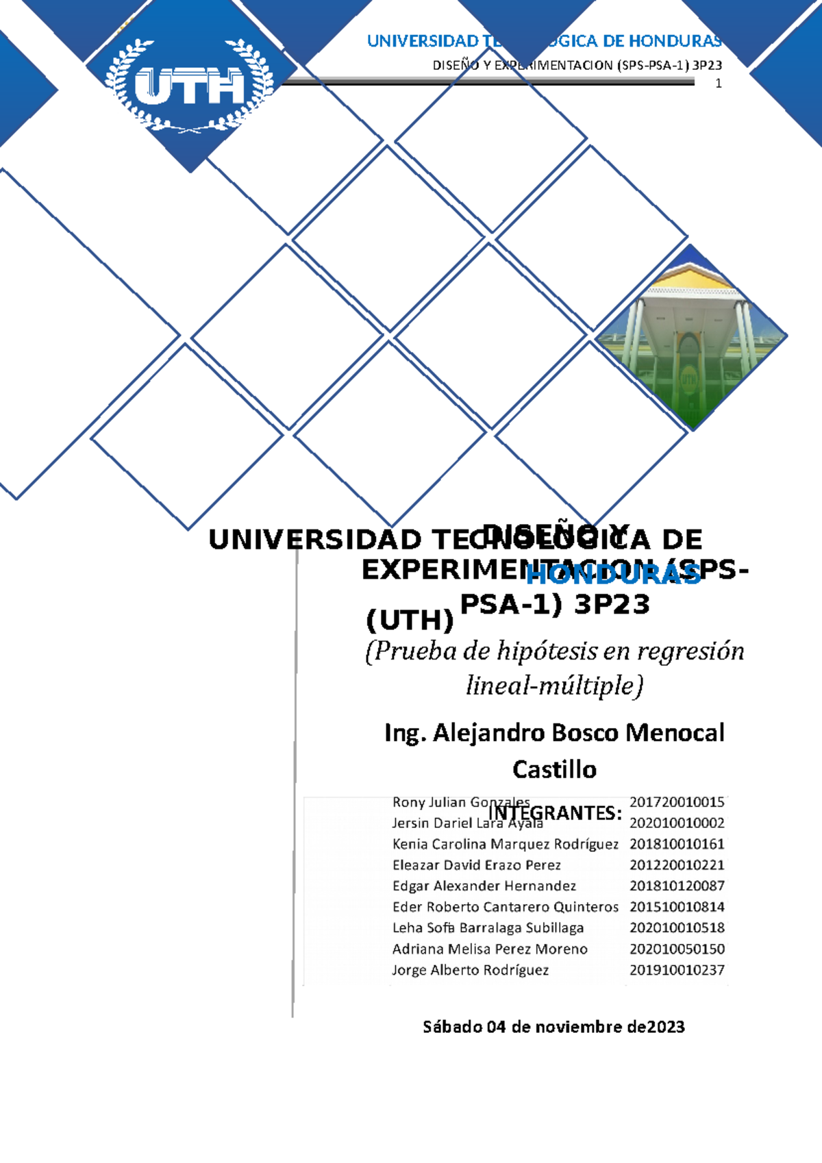 Regresion Simpe-Regresion multiple- Diseño Y Experimentacion (SPS-PSA-1 ...