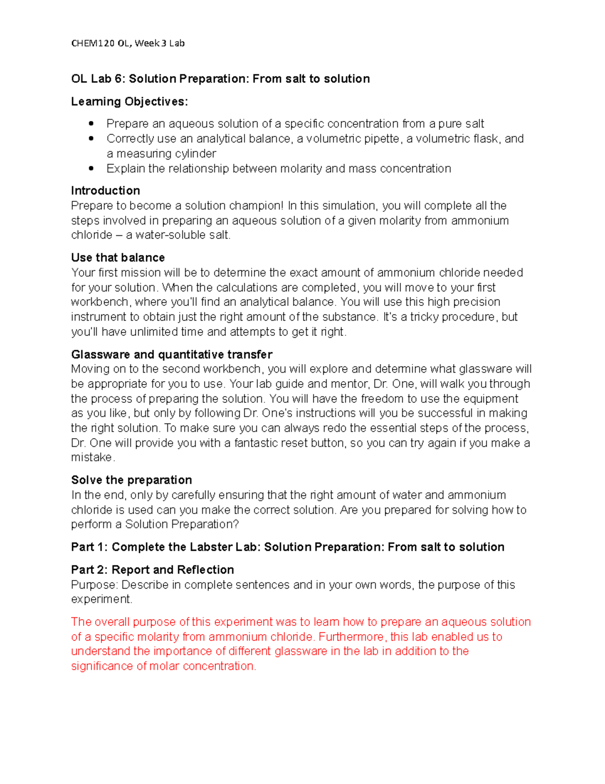 OL Lab 6-MG1 - OL Lab 6 - OL Lab 6: Solution Preparation: From salt to ...