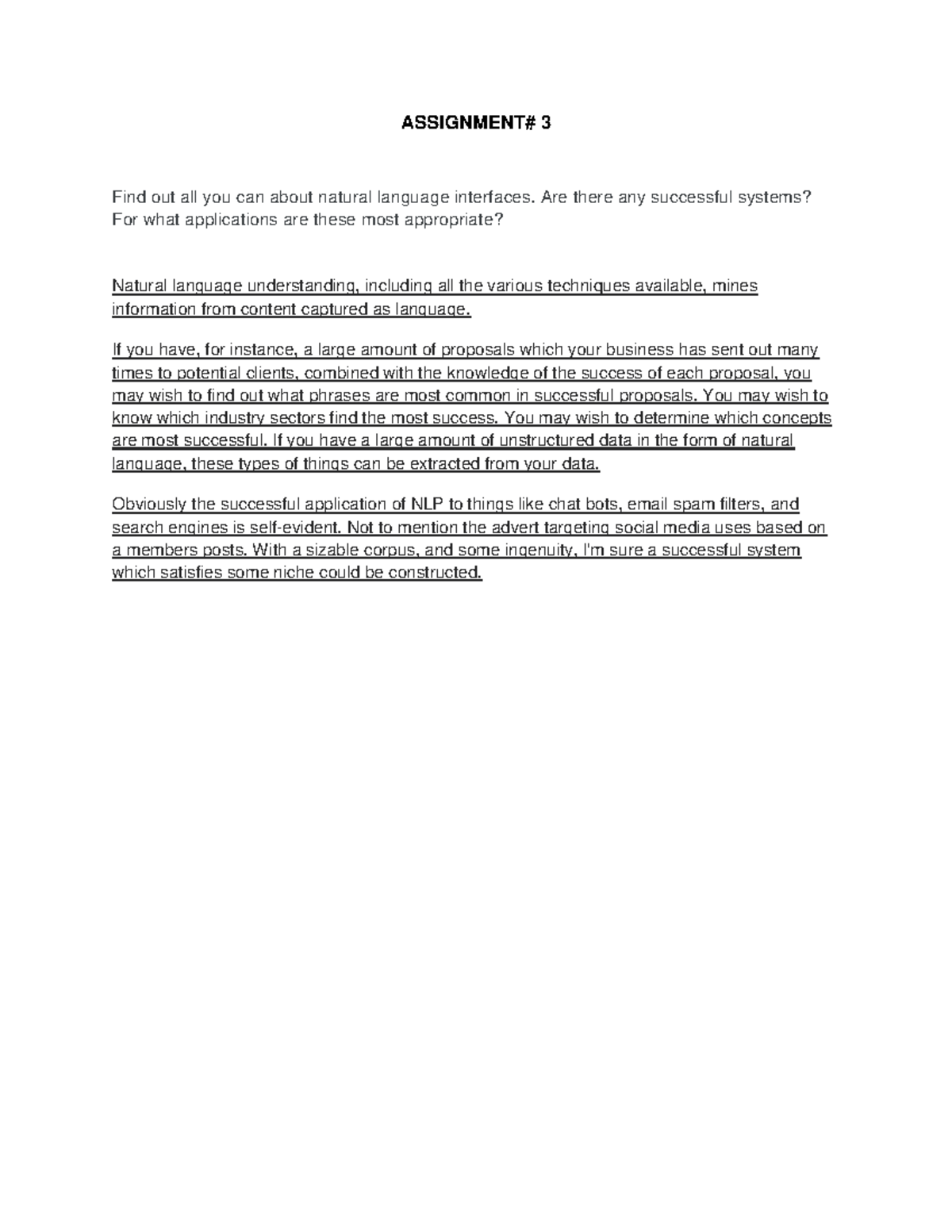 Assignment#3 - ANSWER - ASSIGNMENT# 3 Find out all you can about ...