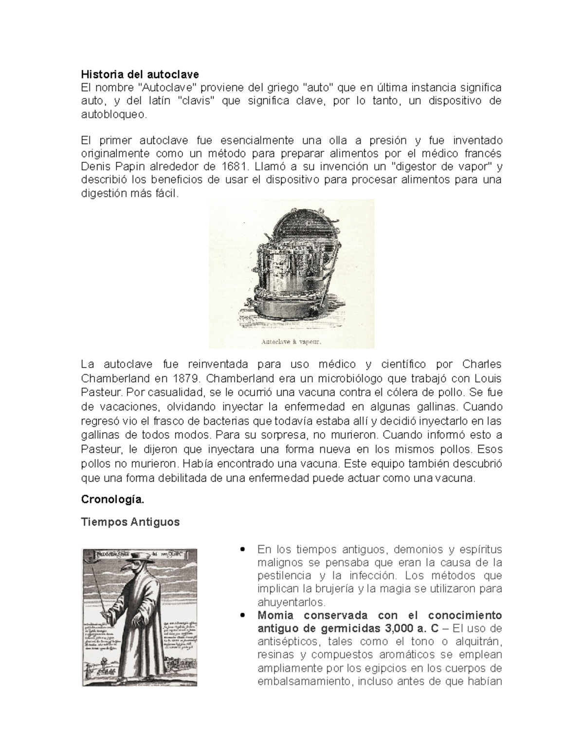 Historia del autoclave - El primer autoclave fue esencialmente una olla ...