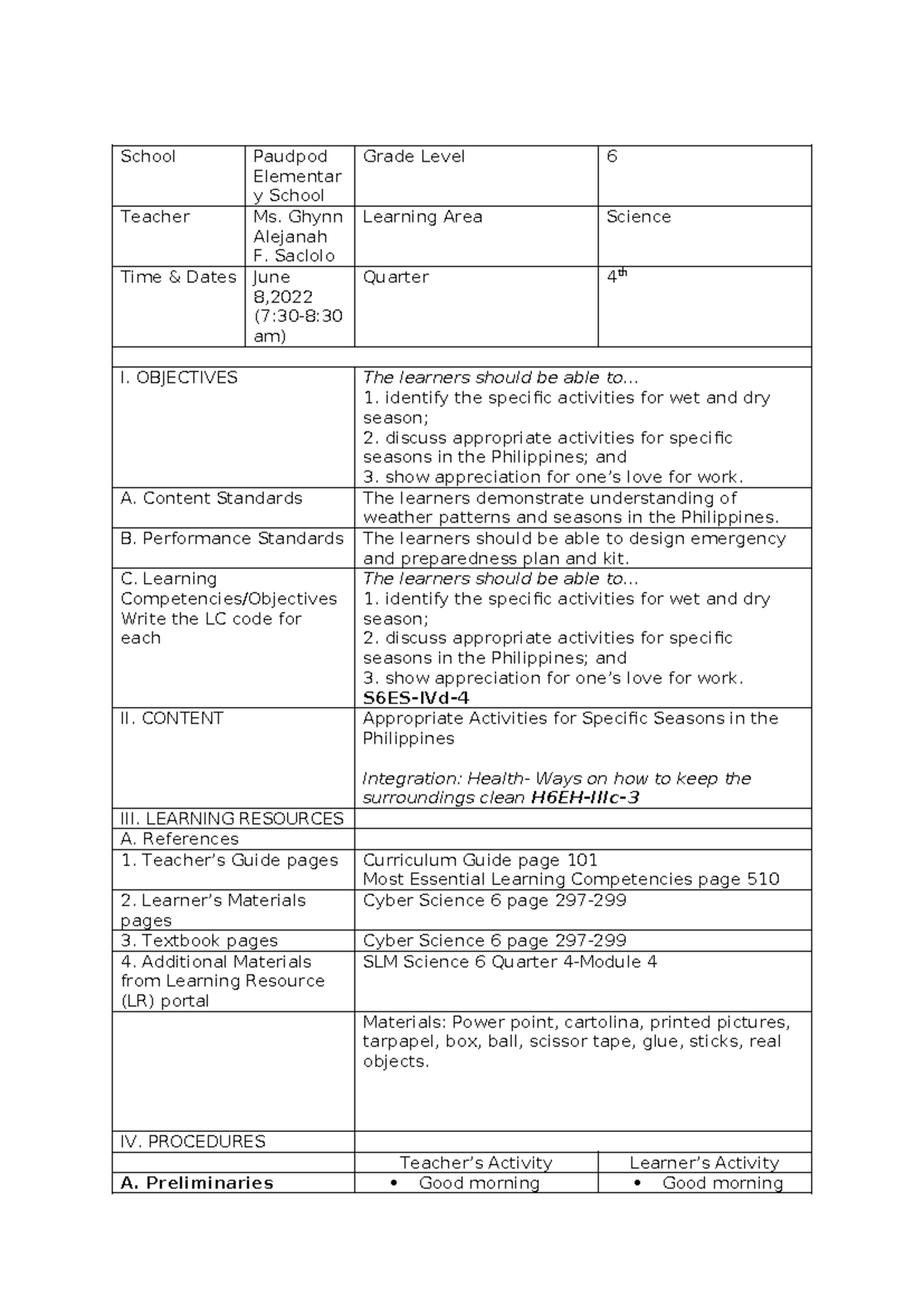 Final-Demo-revised - School Paudpod Elementar y School Grade Level 6 ...