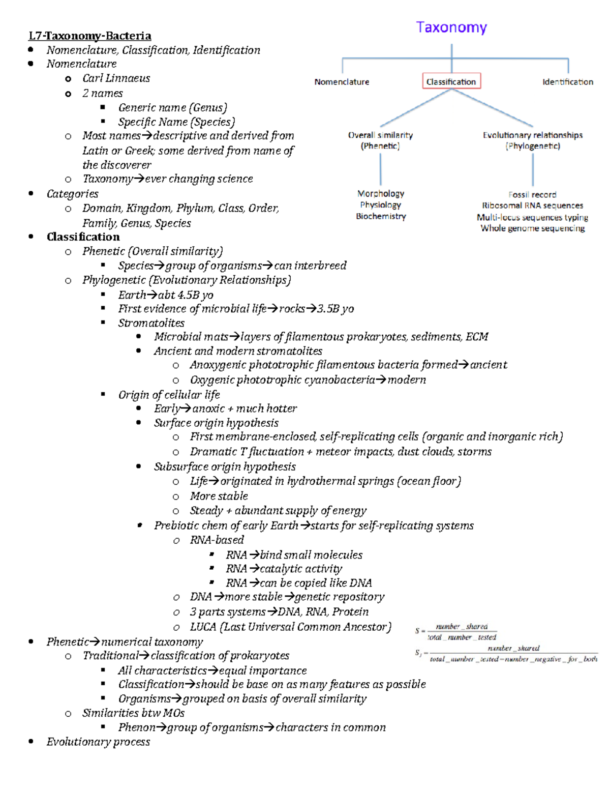 L7 - Lecture notes 7 - L7-Taxonomy-Bacteria Nomenclature ...