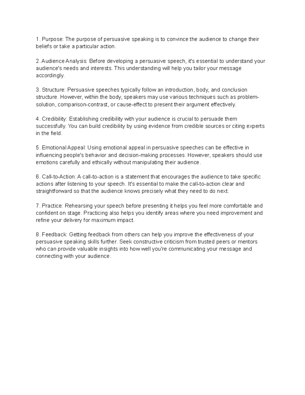 public communication notes - Purpose: The purpose of persuasive ...