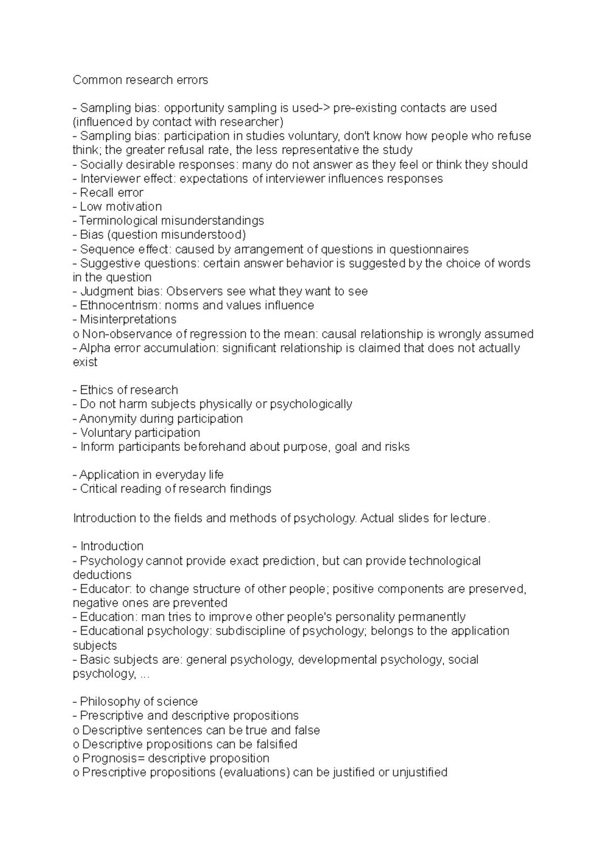 Common research errors - Common research errors Sampling bias ...