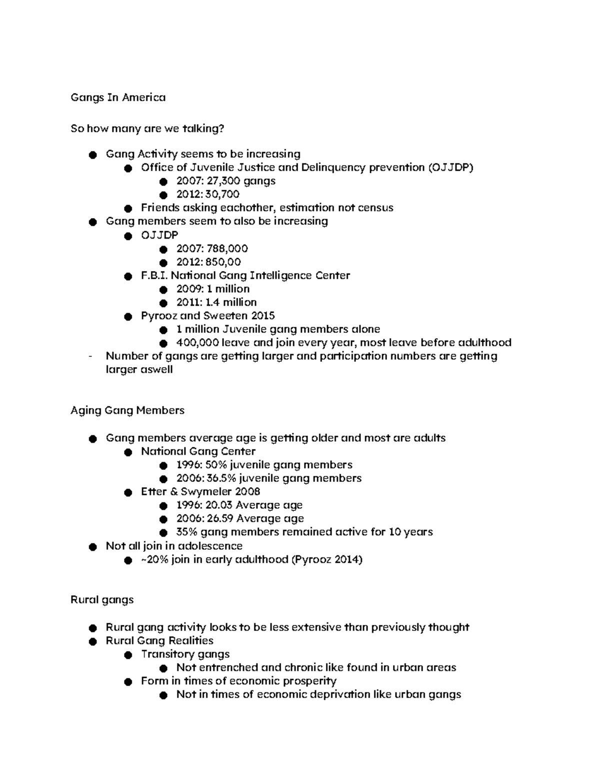 Gangs in America - Gangs In America So how many are we talking? Gang ...