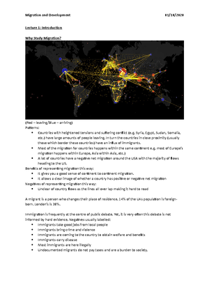 Lecture 2 - Types of Migration and Migration Theories - Lecture 2 ...