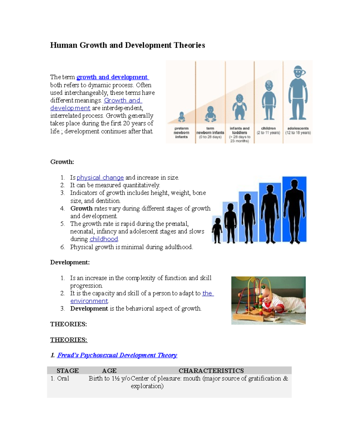 13135339 Human Growth and Development Theories - Human Growth and ...