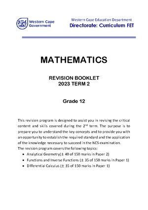 Maths Grade 12 JIT 2022 - Here - CURRICULUM GRADE 10 -12 DIRECTORATE ...