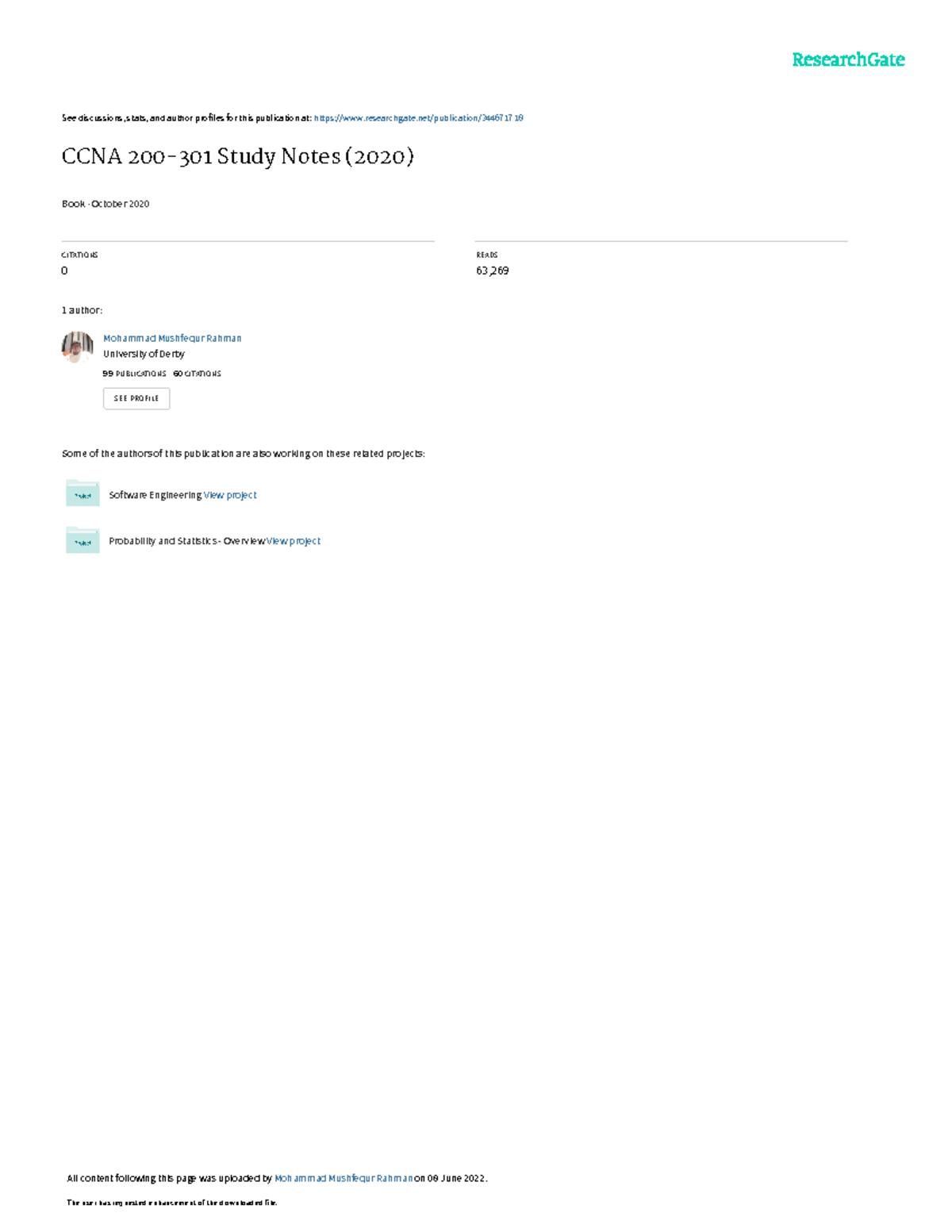 Ccnastudy Notes 2020 - CCNA - See discussions, stats, and author ...