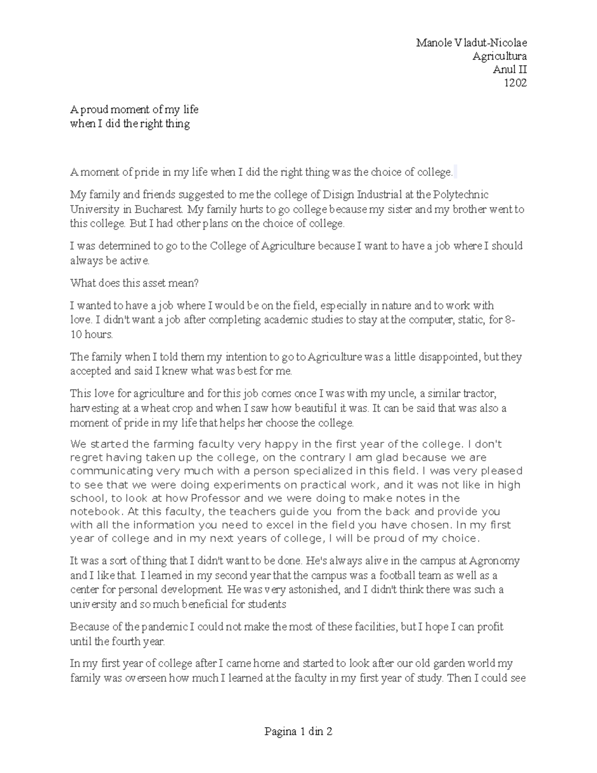 1202 Manole Vladut-Nicolae A proud moment of my life when I did the ...