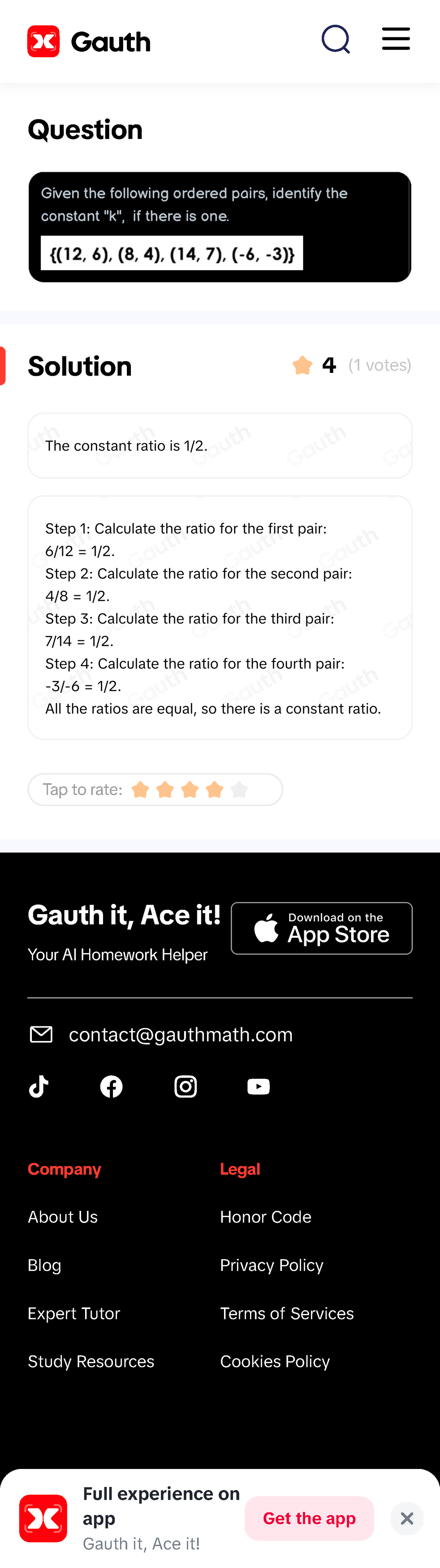 Solution - Gauth - contact@gauthmath Company About Us Blog Expert Tutor ...