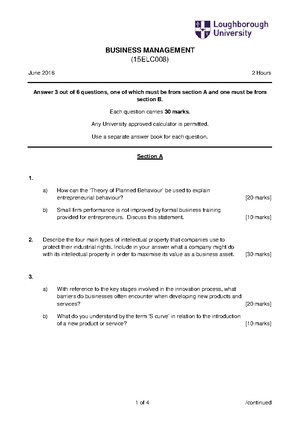 Research Methodology - past exam paper - question and answers ts - 1 ...