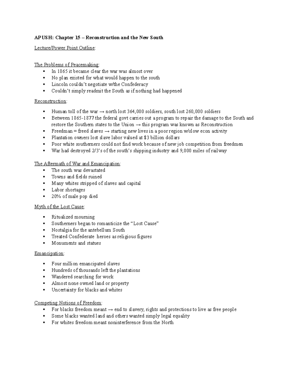 Apush-Chapter 15Lectureand Power Point Outlinecompleted - APUSH ...