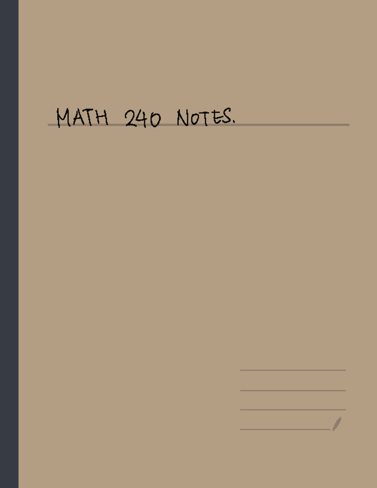 Math 240 Notes - MATH 240 NOTES . SECTION 1. I ☒ [ ' 2 3 I 2 3 45 ] 2 × ...
