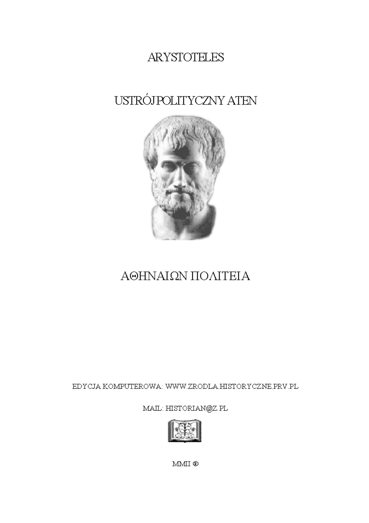 Arystoteles - Ustroj polityczny Aten - ARYSTOTELES USTRÓJ POLITYCZNY ...