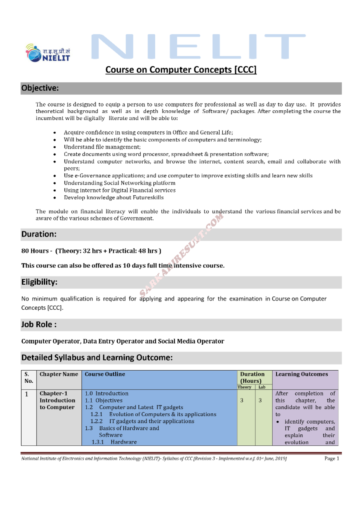 CCC COMPUTER SYLLABUS FOR GOVERNMENT EXAMS - Computer Fundamentals ...