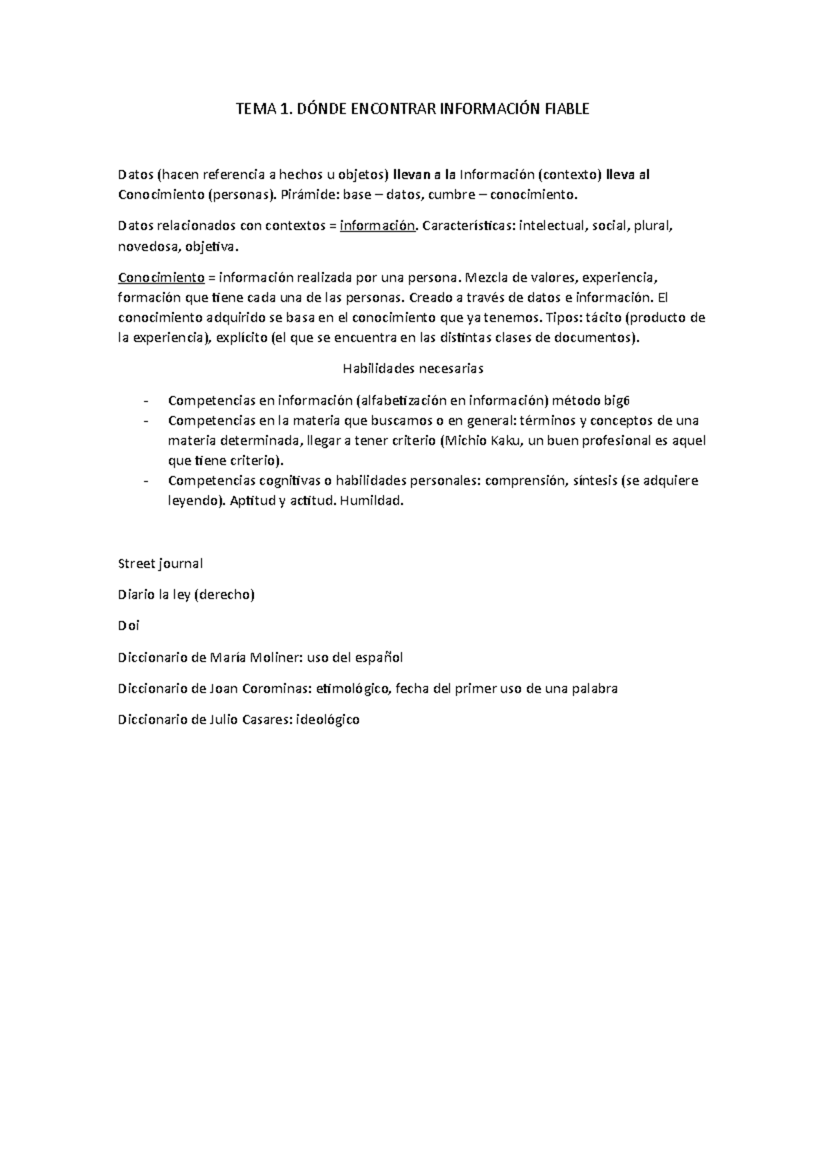 1. Dónde encontrar información fiable - TEMA 1. DÓNDE ENCONTRAR ...