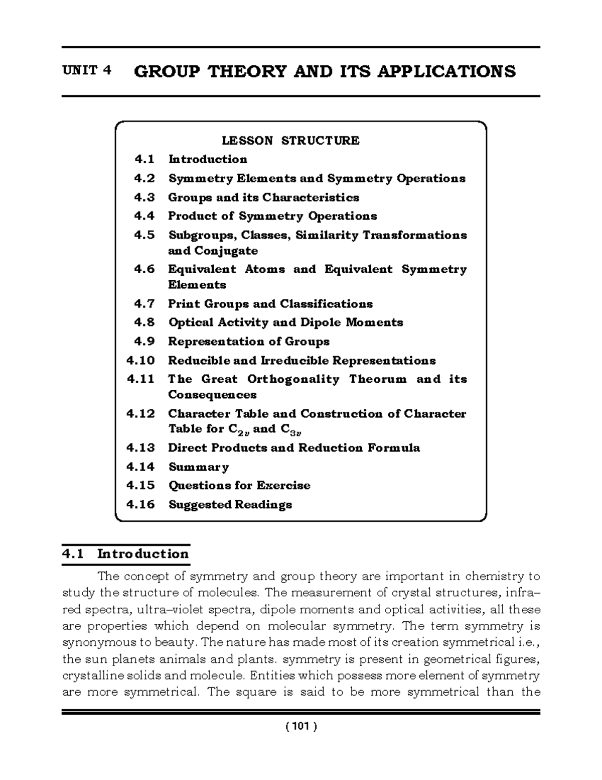 Character Table Guide for Group theory Chemistry - GROUP THEORY AND ITS ...