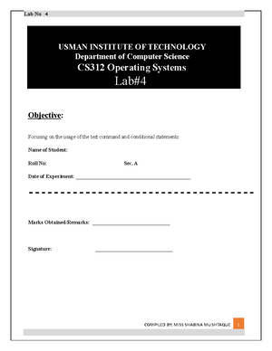 OS-lab5 - this is lab - USMAN INSTITUTE OF TECHNOLOGY Department of ...