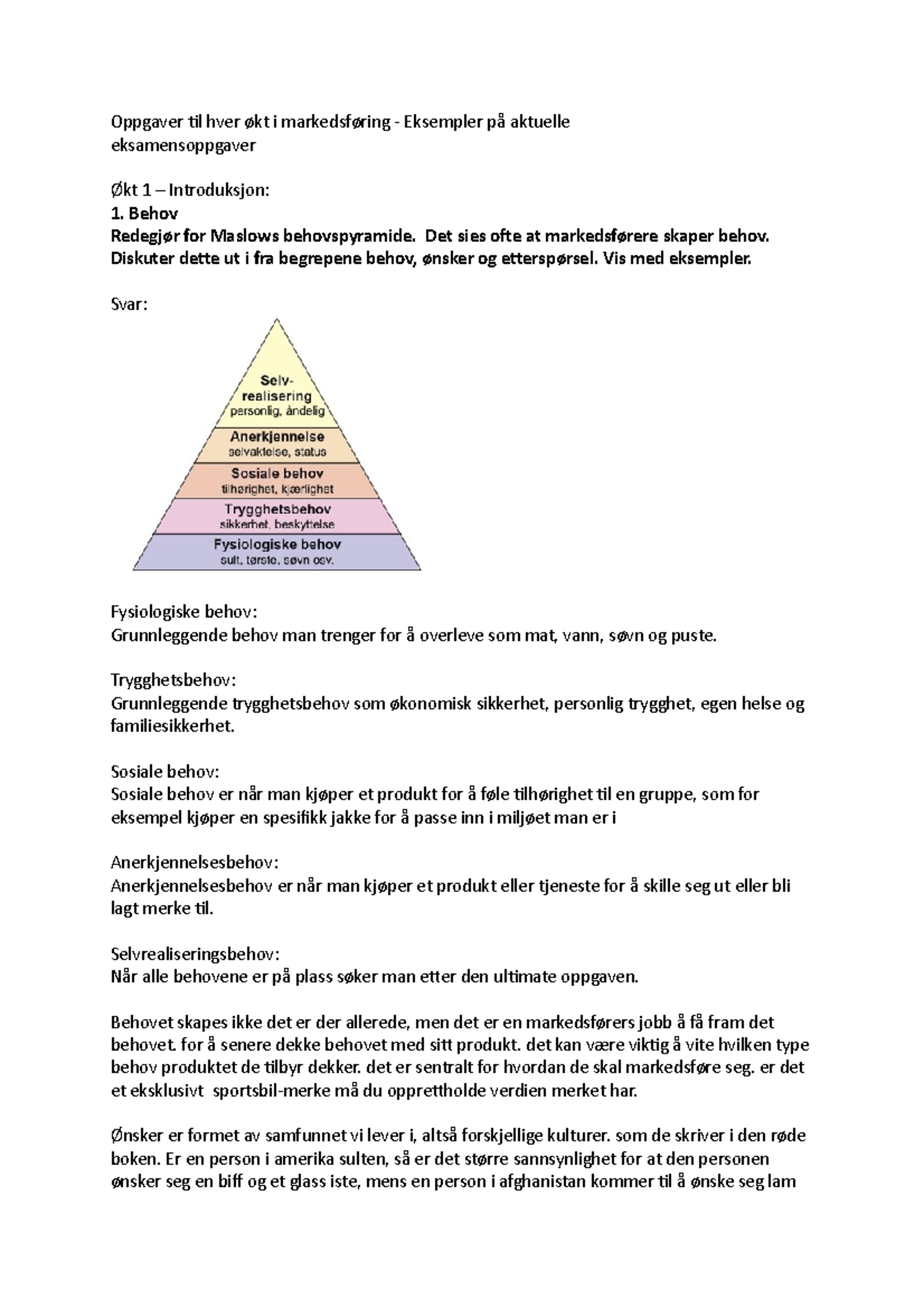 Oppgaver-til-eksamen - Oppgaver til hver økt i markedsføring ...