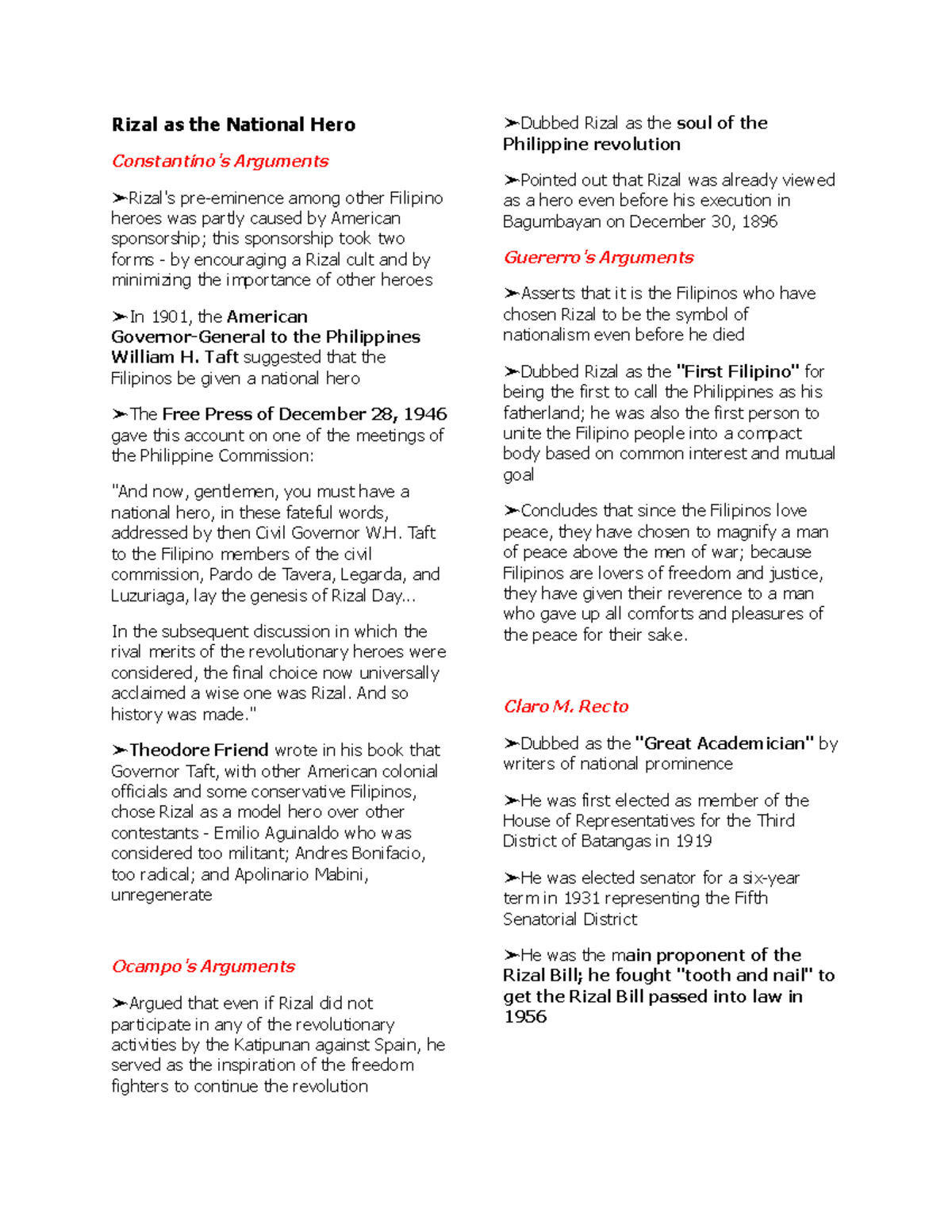 Rizal-Reviewer - LIFE AND WORKS OF RIZAL (PRELIMS) - Rizal as the ...