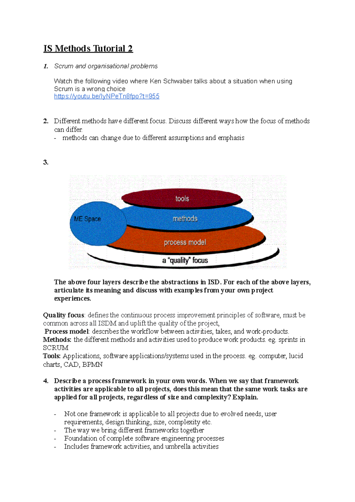 Tute 2 2022 - The work we completed during the tutorial. - IS Methods ...