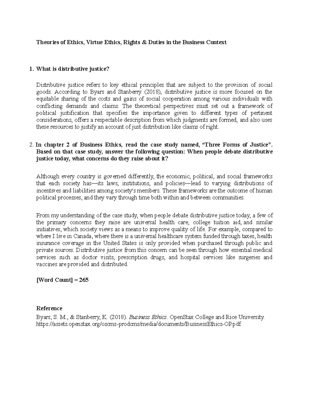 Theories of Ethics - Discussion Unit 2 - Theories of Ethics, Virtue ...