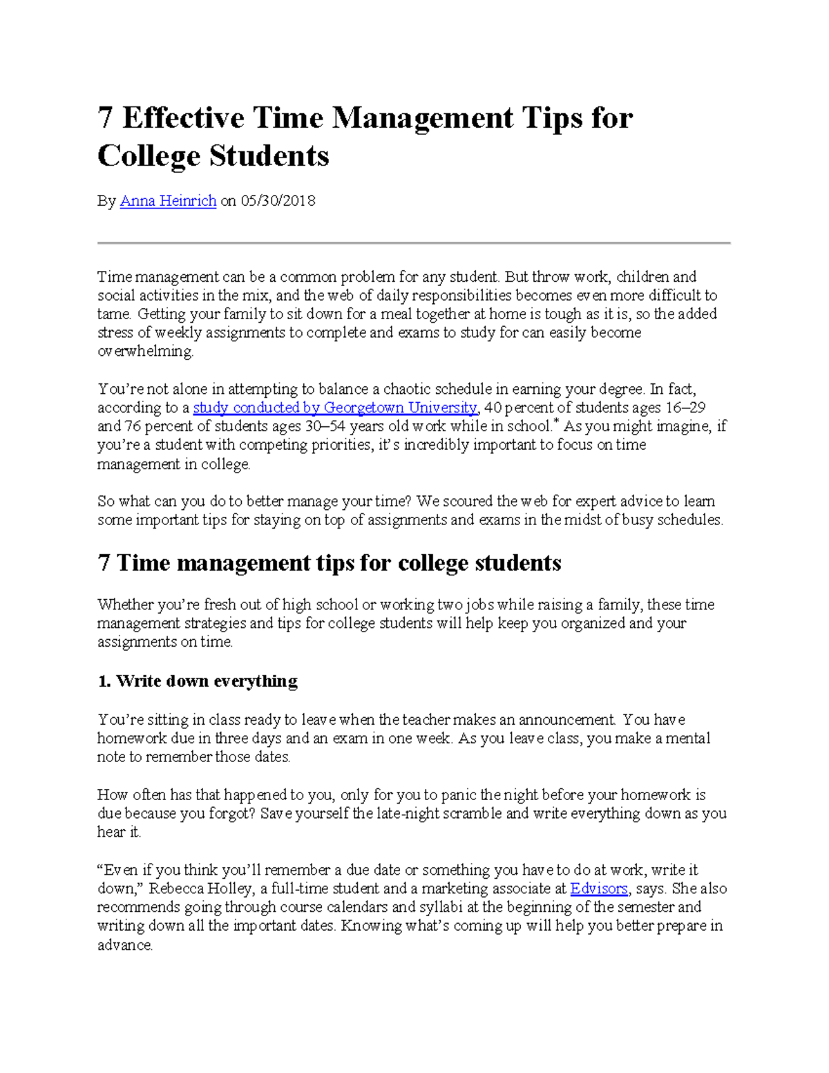 7 Effective Time Management Tips for College Students - But throw work ...