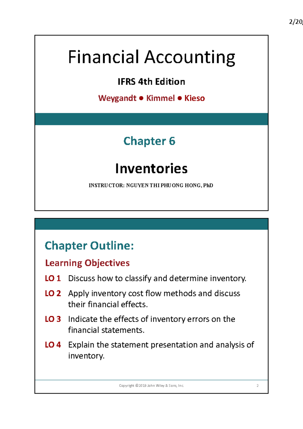 Chapter-6 - tài liệu chap 6 nlkt - Financial Accounting IFRS 4th Edition Chapter 6 Inventories ...