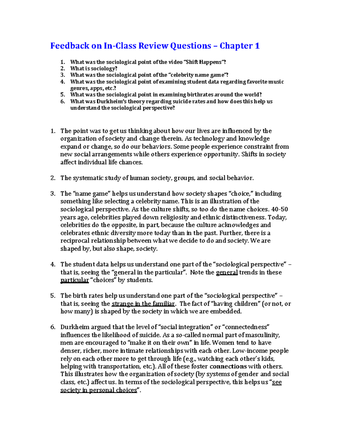 In Cls Ex Ch1Feedback - This is the in class chapter 1 lecture notes ...