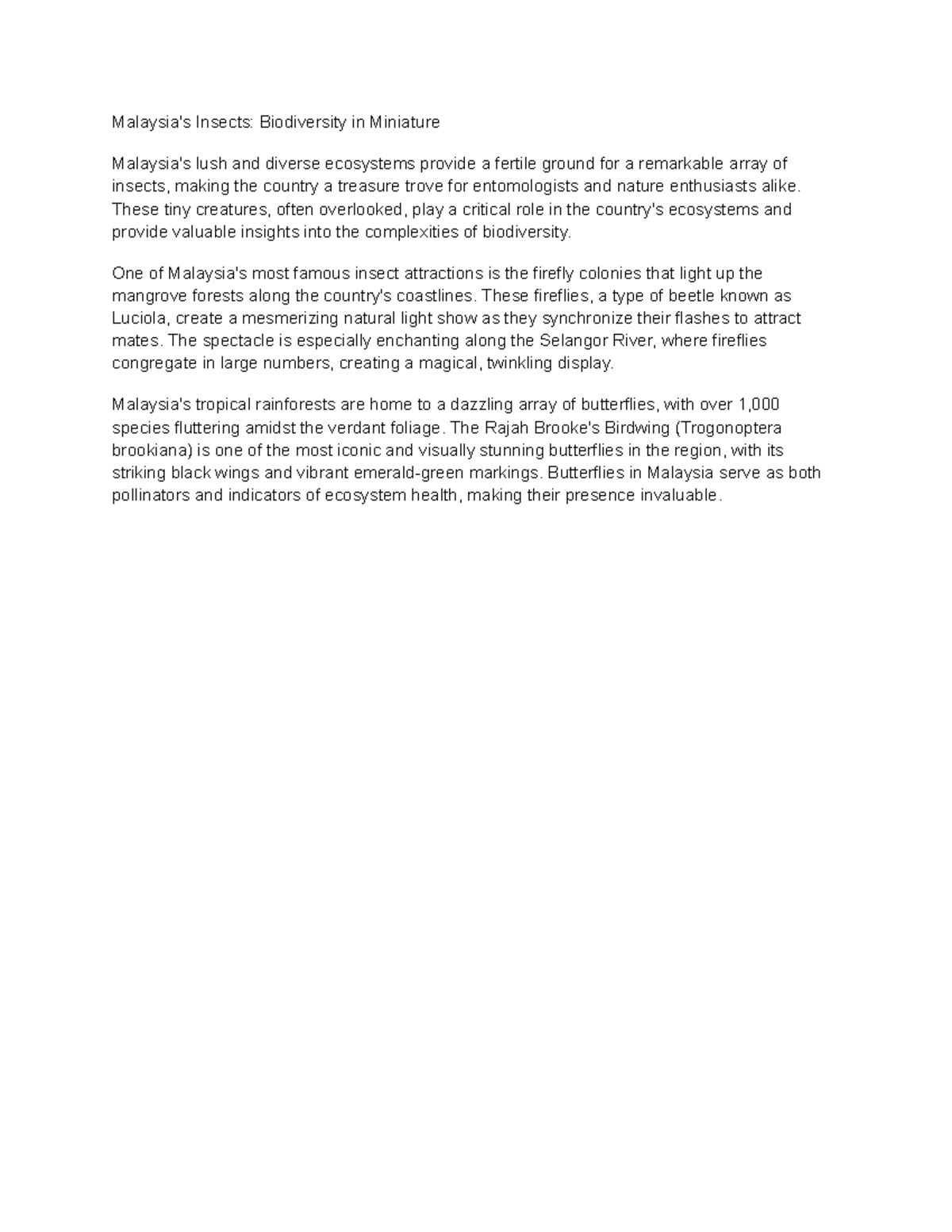 Malaysia's Insects Biodiversity in Miniature - Malaysia's Insects ...