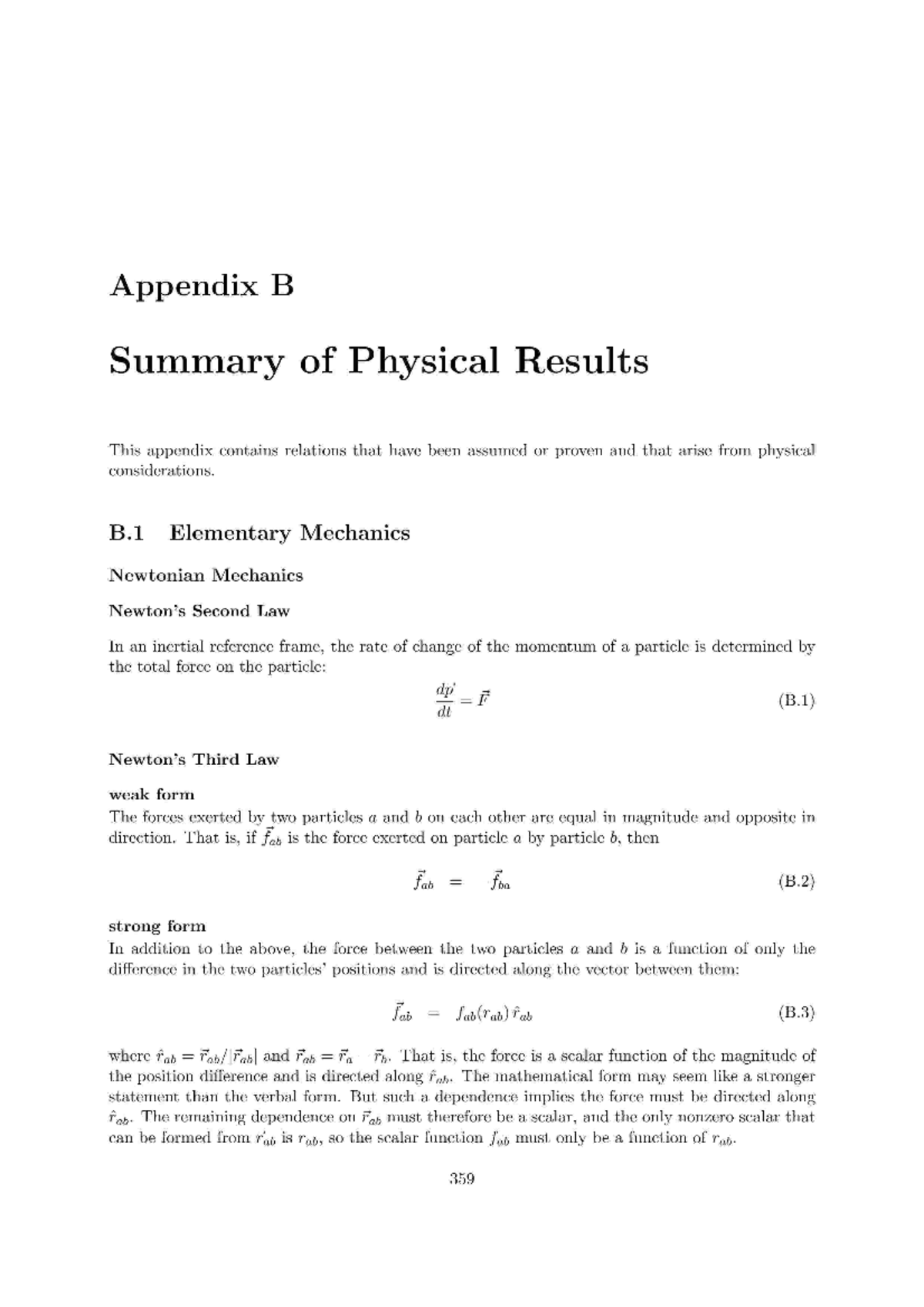 Appendix -B Summary Of Physical Result - Mathematical Physics-I - Studocu