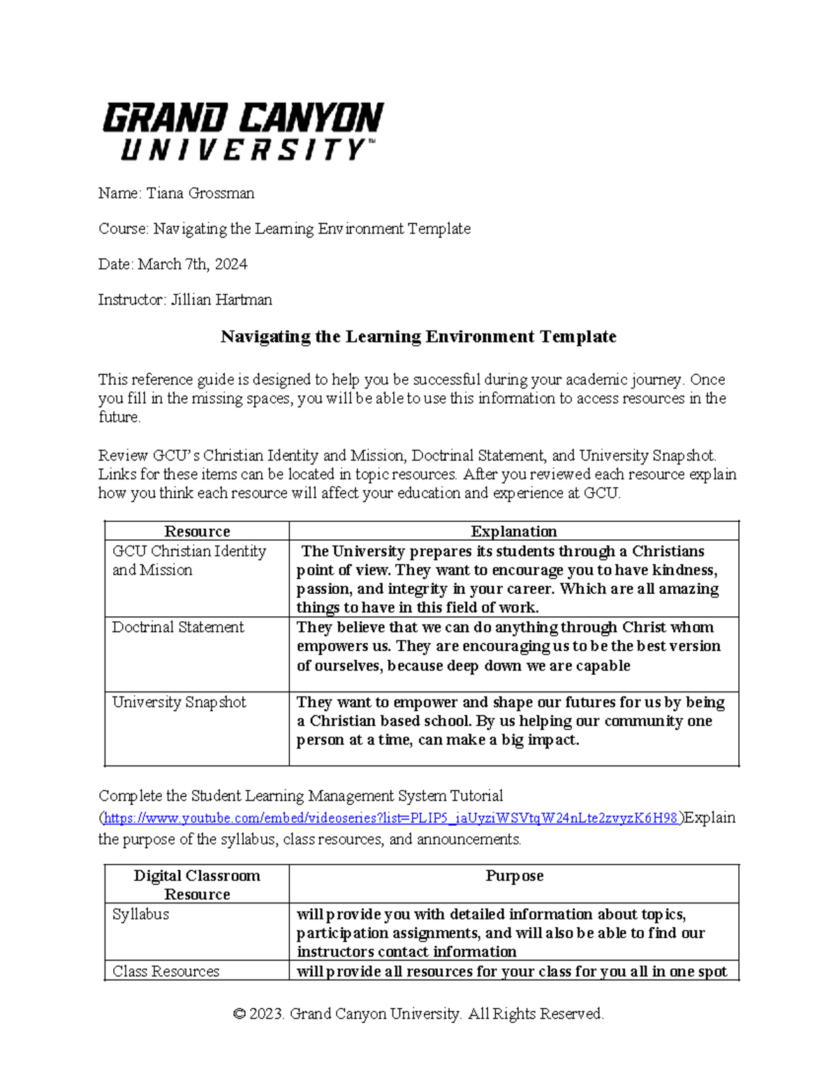 UNV 108 T1 Navigatingthe Learning Environment Template Online Gen Ed ...
