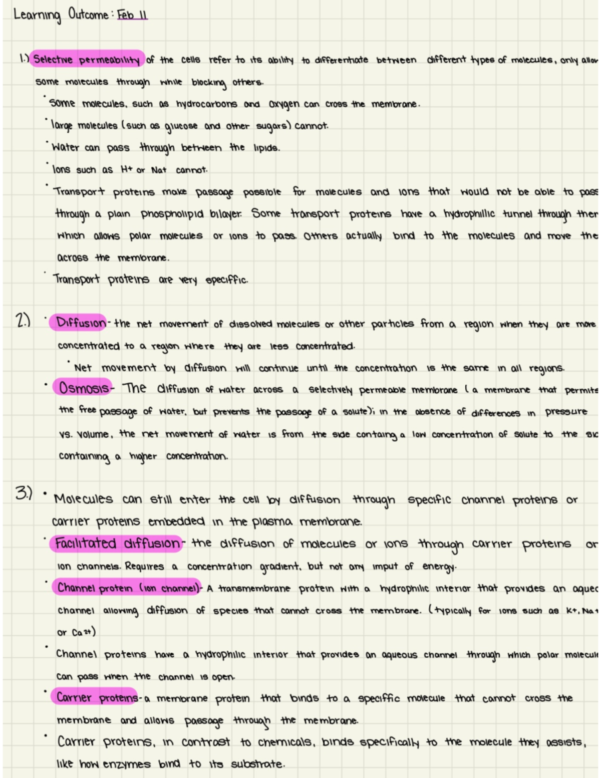 Notes 5 - Learning outcome - BIOL1081 - Studocu
