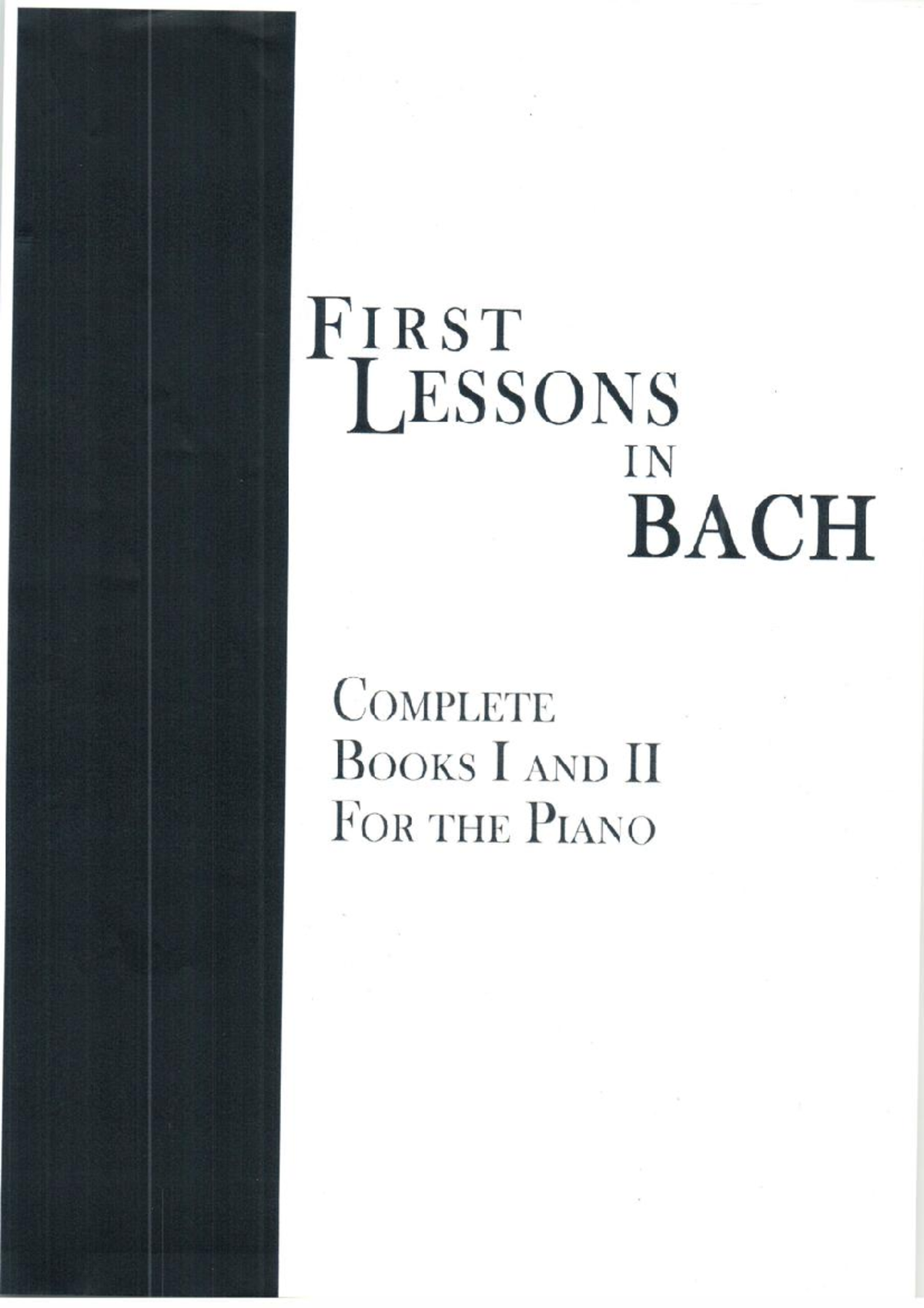 First Lesson in Bach book 1 - A342 - Studocu