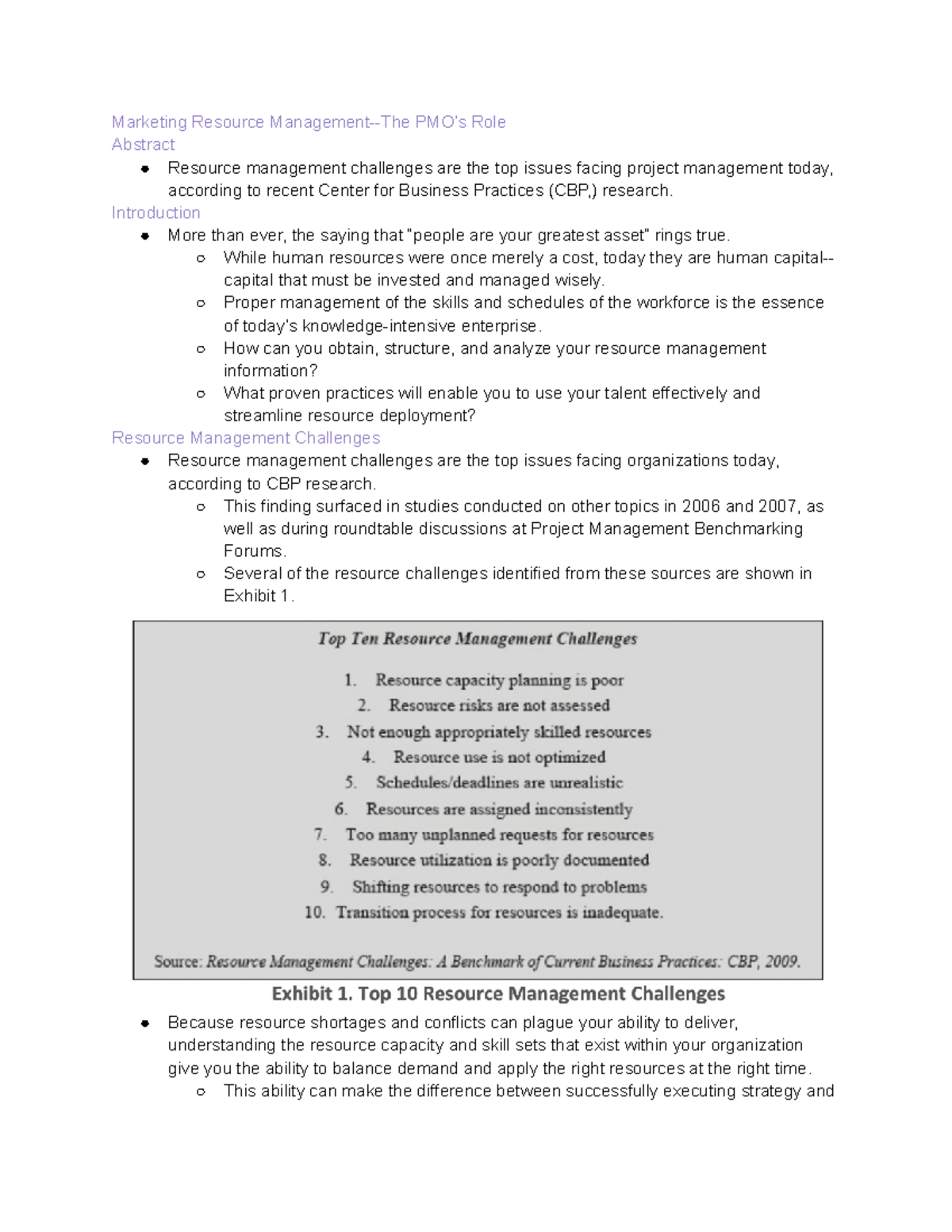 Module 1 Learning Materials Notes - Marketing Resource Management-The ...