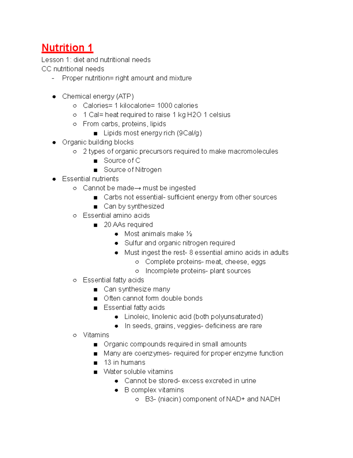 Chapter 23 RESEARCH NOTES - Nutrition 1 Lesson 1: diet and nutritional ...
