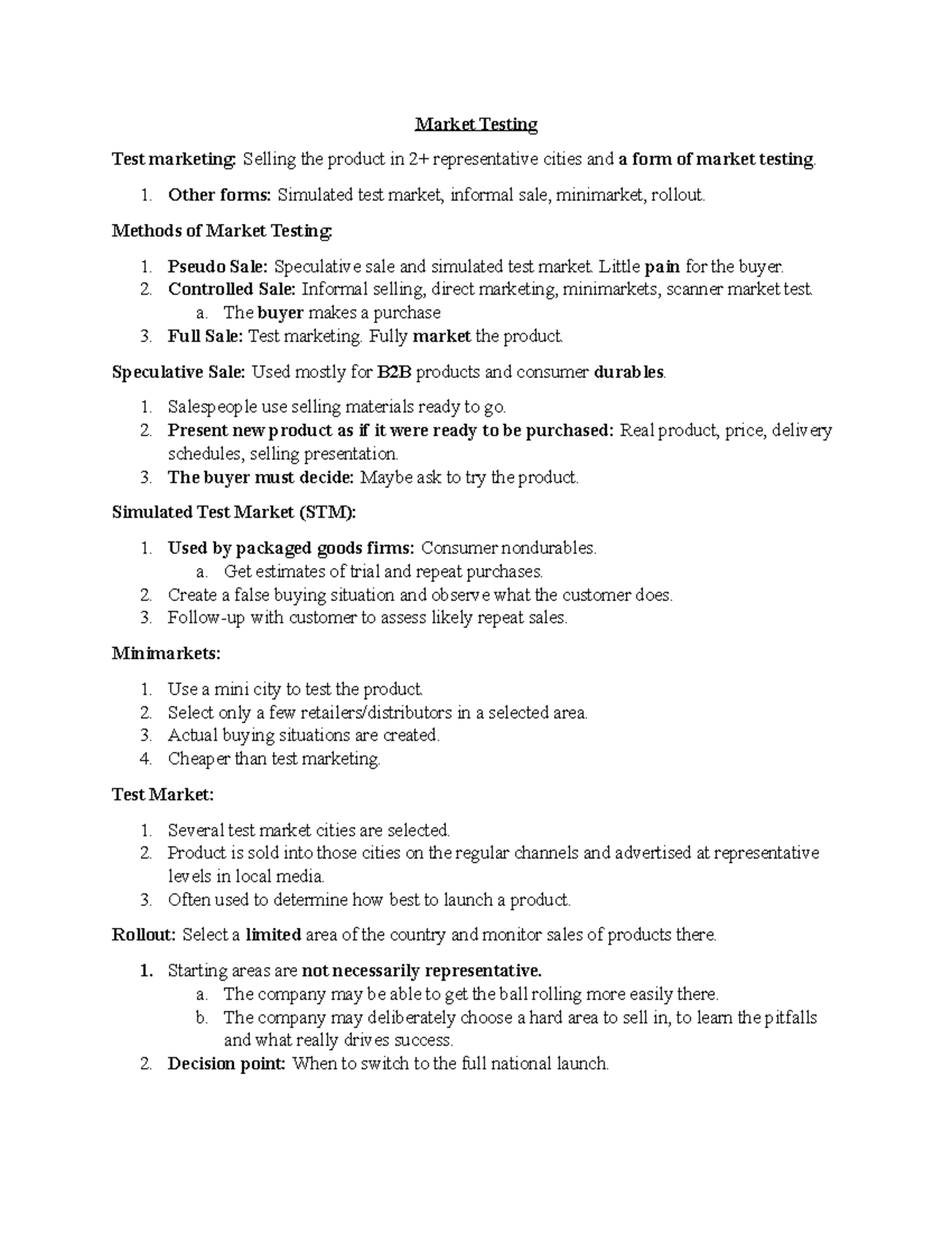 Unit 8 - Instructor Name: Boryana V. Dimitrova - Market Testing Test ...