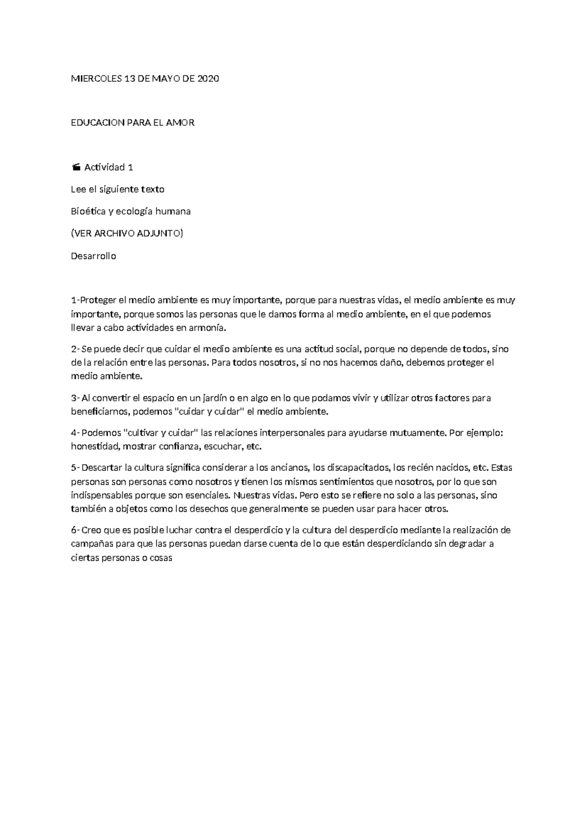 Clase 5 - meeeeeeeeeeeeeeeeee - MIERCOLES 13 DE MAYO DE 2020 EDUCACION ...