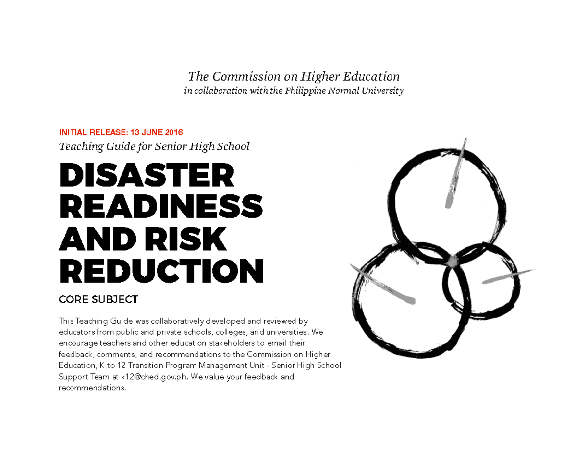 SHS TG - DRR - teaching guide - Teaching Guide for Senior High School ...